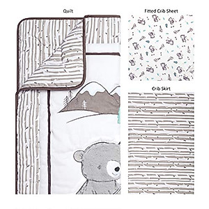 Trend Lab Gone Fishing 3 Piece Crib Bedding Set, Gender-Neutral Color Palette, Includes Quilt, Fitted Crib Sheet and Skirt