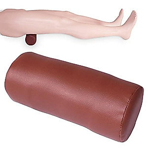 Duiaynke Sponge PU Leather Cylinder Pillow, Adjustable Pillow Height Cylinder Cushion, Neck Knee Comfort Position Pad or Warm Gift