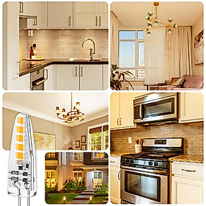 DiCUNO G4 LED Bulb Dimmable, 12V, JC Bi-Pin Base Light Bulbs 2W, Warm White 2700K, 20W T3 Halogen Replacement for Landscape Lighting, Under Cabinet Lighting, RV, Chandelier, 185 Lumen, 10-Pack