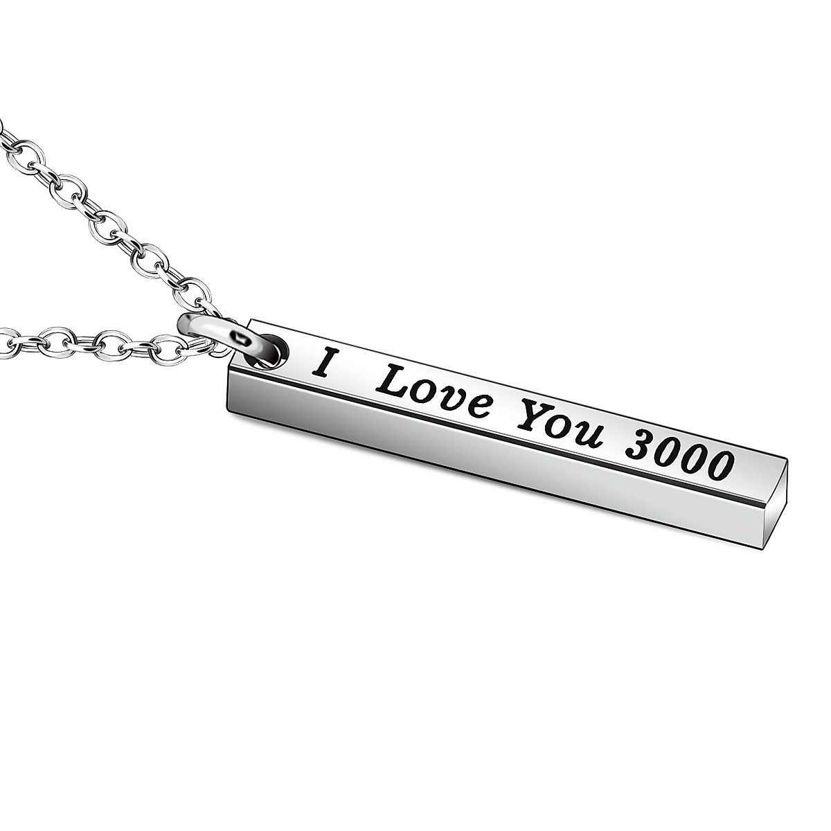 JJIA I Love You 3000 Necklace for Women Men Dad Mom Boyfriend Gifts Girlfriend Gifts Christmas Birthday Gifts