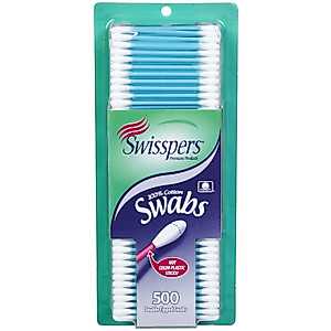 Swisspers Hot Colored Swab-500 ct (Color May Vary)
