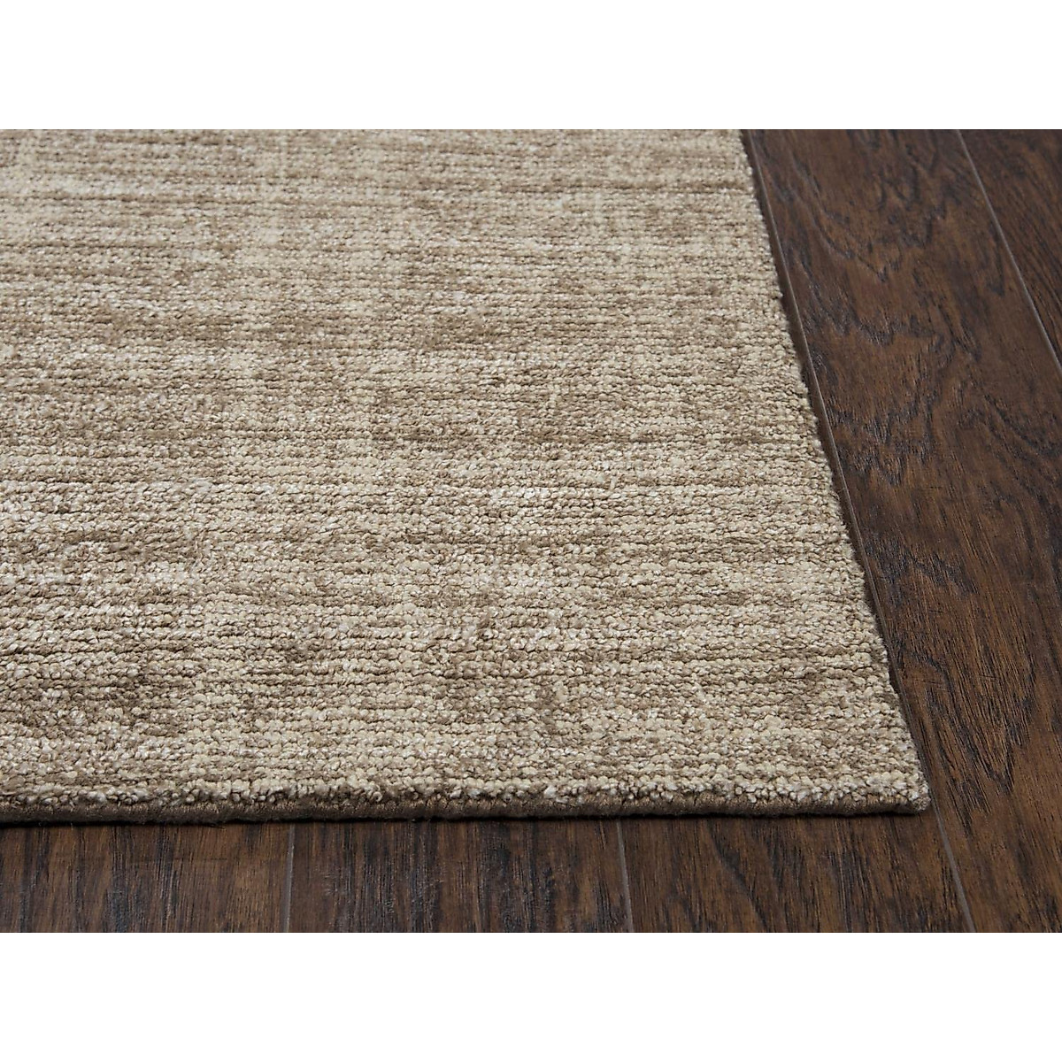 Rizzy Home | GH723A | Grand Haven Collection | Wool / Viscose Area Rug | 8' x 10' | Lt. Brown/Gray/Rust/Blue Solid