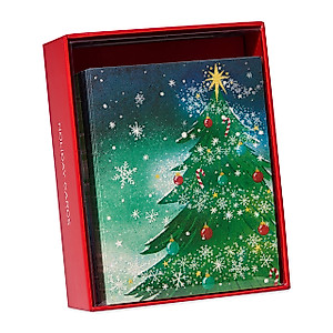 Papyrus Boxed Holiday Christmas Cards, Magical Tree Top, 20 Count