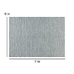 Flash Furniture Abbott Area Rug - Grey - Diamond Pattern - 5' x 7' - Stain Resistant