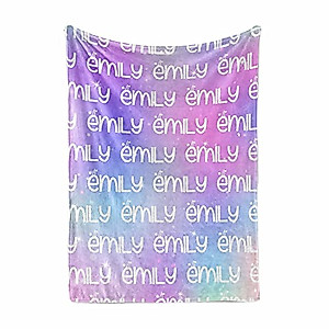 Personalized Name Blanket | Soft & Warm Throw Blanket | Custom Blanket for Kids, Babies & Adults | Personalized Blanket for Couch, Sofa & Bedding | Blanket Gift for Birthday & Christmas Fleece - 50x60