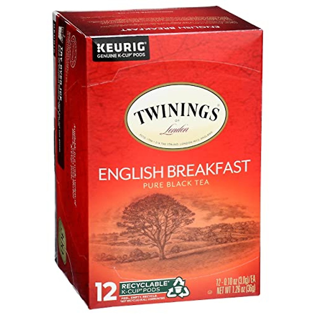 Twinings Tea English Breakfast Tea K-Cups, 12 ct