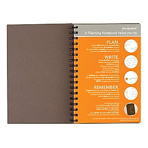 AT-A-GLANCE PLAN.WRITE.REMEMBER. 80620330 Planning Notebook Two Days Per Page, 6 x 9, Gray