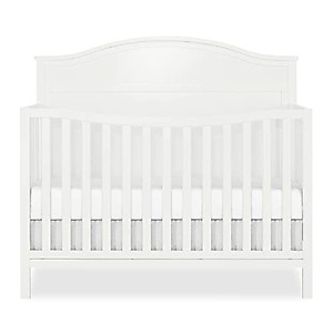 Dream On Me JPMA & Greenguard Gold Certified Grace 5 in 1 Convertible Crib Made with Sustainable New Zealand Pinewood in White, Non-Toxic Finish