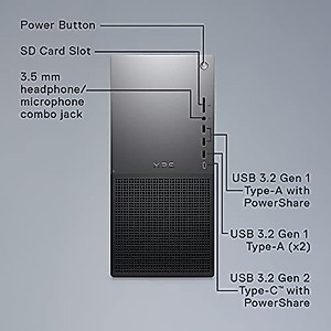 Dell XPS 8960 Desktop - Intel Core i9-13900K, 32GB DDR5 RAM, 1TB SSD, NVIDIA GeForce RTX 3070 8GB GDDR6, 1 Year Premium Support+6 Months Migrate, Windows 11 Pro - Black