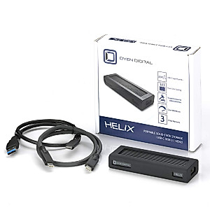 Oyen Digital Helix Dura 4TB USB-C (USB 3.2 Gen2) NVMe Portable SSD, Up to 1050MB/s (DM2-P8-4T-BK)