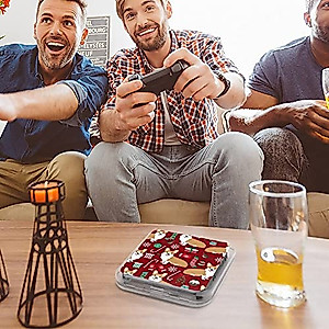 Corgi christmas fabric xmas holiday dogs fabric dog fabric cute christmas fabrics best corgi Game Card Case for Swítch Protective Portable Case Box with 12 Cartridge Slots