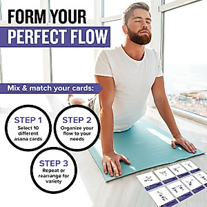 NewMe Fitness Yoga Pose Workout Cards, Instructional Fitness Deck for Women & Men, Beginner Fitness Guide to Training Exercises at Home or Gym