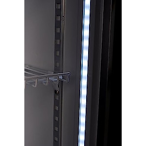 PremiumLevella Glass Door Display Refrigerator 7.6 cu ft Commercial Beverage Cooler Merchandiser With Sleek LED Light Strip