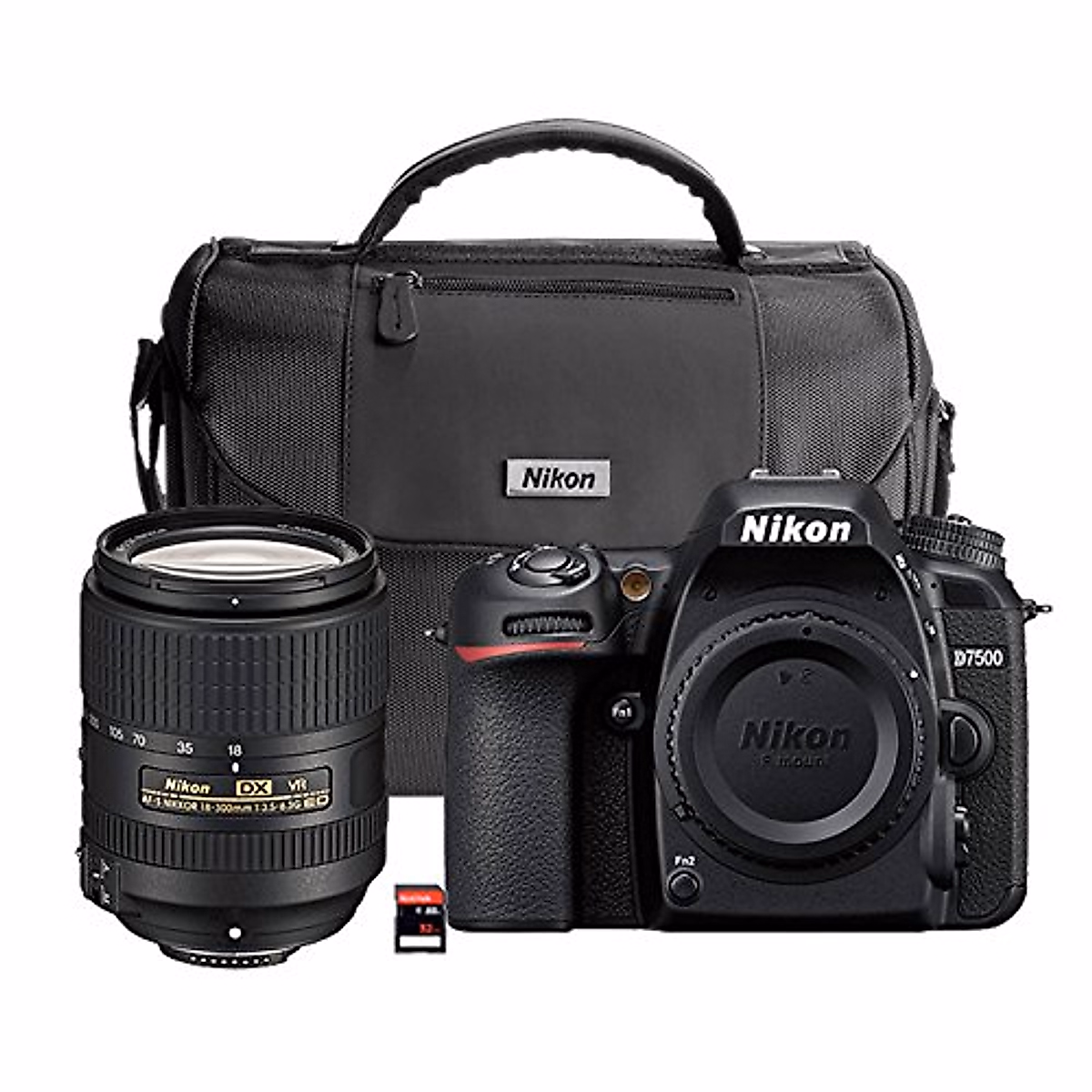 Nikon D7500 20.9MP DSLR Camera with AF-S DX NIKKOR 18-300mm f/3.5-6.3G ED VR Lens, Black