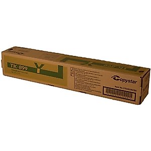 Kyocera 1T02K0ACS0 Model TK-899Y Yellow Toner Cartridge For use with Kyocera/Copystar CS-205C, CS-255C, FS-C8025MFP, FS-C8520MFP, FS-C8525MFP, TASKalfa 205c, 255 and 255c Multifunctional Printers