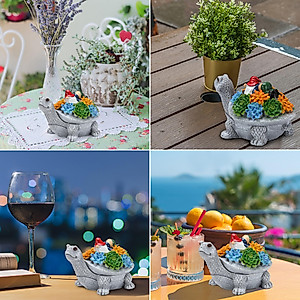 Ashtray, Turtle Ashtrays Ash Tray for Outside Patio, Smokeless Indoor Outdoor Ashtray with Lid Drunk Gnome Decor, Cute Cool Smoking Cigarettes Accessories Smokers Gifts for Men Women