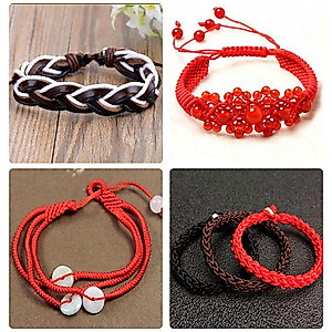 RUIFUU Wood Jig Bracelet Maker, Adjustable Paracord Jig Bracelet Making Kit U Shape Clear Scale Bracelet with 2 Clamp Hand Knitting Bracelet Jig Bracelet Braiding Tool for Jewelry Making