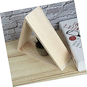 Cabilock 3pcs Room for Home Simple Pinewood Living Hollowed Shape Wall Daily Triangle Rack Bedroom Storage Hand-Made Dispaly Wooden Tool Shelf Use Decoration Hanging Display