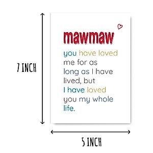 Mawmaw You Have Loved - Special Mawmaw's Day Card - Birthday Card For Mawmaw - Sentimental Card For Mawmaw - Meaningful Card For Mawmaw…