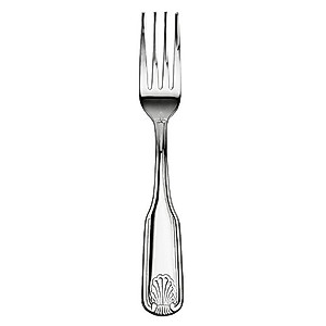 New Star Foodservice 58284 Shell Pattern, 18/0 Stainless Steel, Dinner Fork, 7.7-Inch, Set of 12