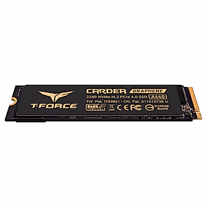 TEAMGROUP T-Force CARDEA A440 Graphene & Aluminum Heatsink 1TB with DRAM SLC Cache 3D NAND TLC NVMe PCIe Gen4 x4 M.2 2280 Gaming Internal SSD Read/Write 7,000/5,500 MB/s TM8FPZ001T0C327