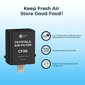 Crystala Filters Replacement For Sub-Zero Refrigerator Air Purification Cartridge 7042798, 7007076, 7007067 Air Filter (Pack of 2)