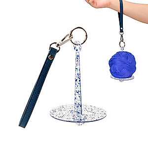 MiiMoo Wrist Yarn Holder - Portable Yarn Holder with Wrist Strap, Yarn Organizer for Knitting & Crocheting, Ideal Gift for Craft Lovers (Blue)
