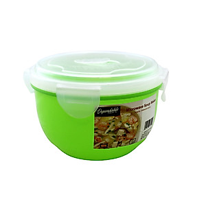Dependable Industries Microwave Soup and Stew Maker Bowl Mug Noodles Steamer Ramen Oatmeal with Steam Vent and Splash Cover BPA-Free