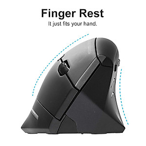 SANWA Bluetooth Ergonomic Mouse, Optical Vertical Mice, for Large Hands, Reduce Wrist Strain, (800/1200/1600 DPI, 6 Buttons) Compatible with MacBook, Laptop, Windows, Mac OS, Android, GMAERGBT15