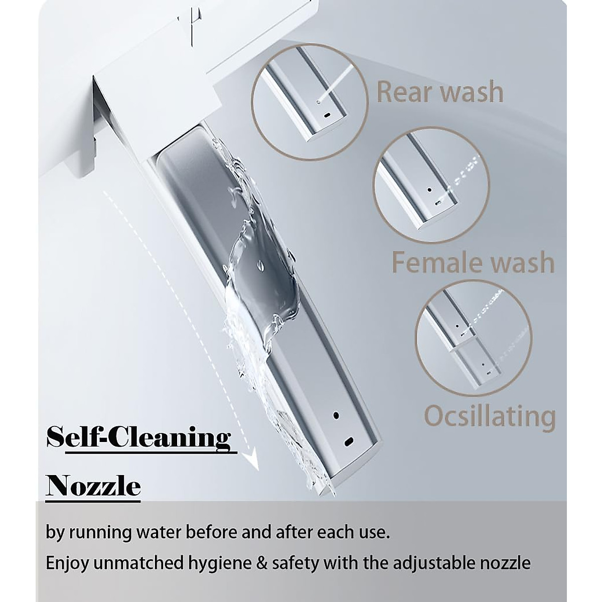 Kogven Smart BidetToilet, Modern One Piece Toilet with Bidet Built in, Heated Seat, Warm Water Washing & Air Dryer, Auto Flush, Self-Clean Stainless Steel Nozzle,LED Display, Slow Close Lid