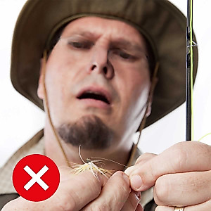 Fly Fishing Magnifying Glasses - Easy to tie/Change The Fly, Standing in The River, with Magnifier Reading Glasses. Featuring Clip-on Nose, Clips Release and One-Handed Use. Hippo Outdoor 8290