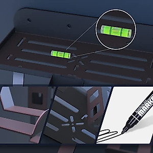 TOPAD PS5 Wall Mount Kit with Charging, 6-in-1 Playstation 5 (Disc & Digital) Metal Wall Stand with Data Charging Cable/Controller Hanging Bracket/Remote Box/Headset Hanger, w/Non-Slip Mat Black