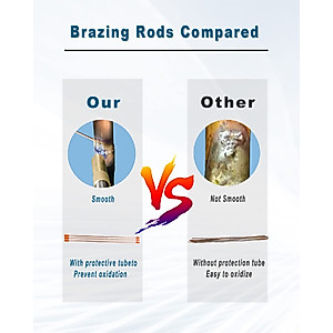 10 Rods Copper Brazing Rod 15.7", Low Temperature Welding Rod, Welding Consumables with Good Liquidity for Welding Refrigerator, Air Conditioner Copper Pipes, Copper Products… B09C3S9KRG