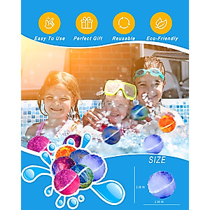 Reusable Water Bombs[2024 NEWdesign]Magnetic Water Balloons Quick Fill Self Sealing Summer Water Balls Outdoor Games Toys Activities for Kids/Teens/Boys/Girls/Pool/Backyard Fun