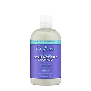 SheaMoisture Scalp Moisture Shampoo Aloe Butter & Vitamin B3 Hair Care with a Boost of Hydration To Hydrate Scalp + Moisturized Hair 13 oz