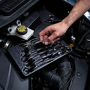 Olsa Tools Bolt Extractor Offset Wrench Set (7pc) | 6-Pt Box End Rounded Nut Remover | Stripped Bolt & Nut Remover | Metric Wrench Set | Professional Grade