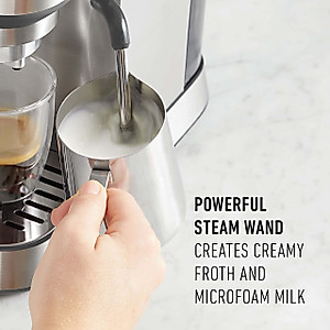 Calphalon Compact Espresso Machine, Home Espresso Machine with Milk Frother, Stainless Steel