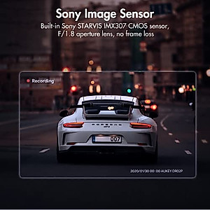 Dual Dash Cam, Aglaia 1080P Front and Rear Dash Camera, Full HD Car Dash Camera, 170° Wide-Angle Lens, WDR, Ultra Clear Night Vision, G-Sensor, Loop Recording, Motion Detection, Supercapacitor