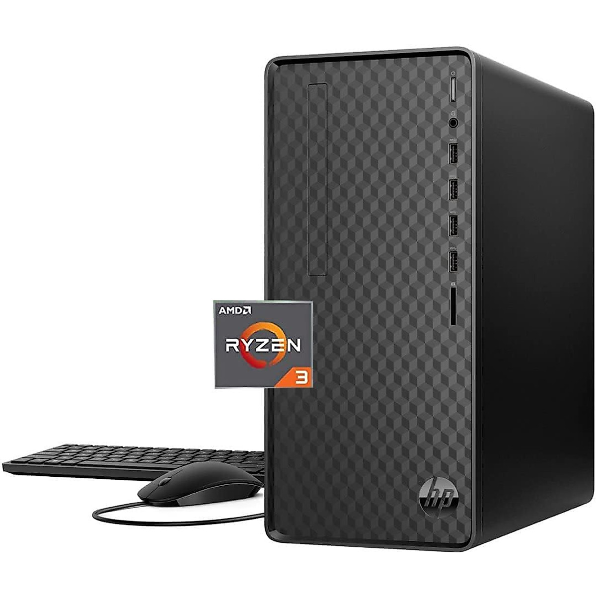 HP 2023 Newest Desktop, AMD Ryzen 3 5300G Processor(4 core 4GHz), 16GB DDR4 RAM, 1TB SSD, AMD Radeon Vega Graphics, Wi-Fi, Bluetooth, Windows 11 Home, Bundle with JAWFOAL