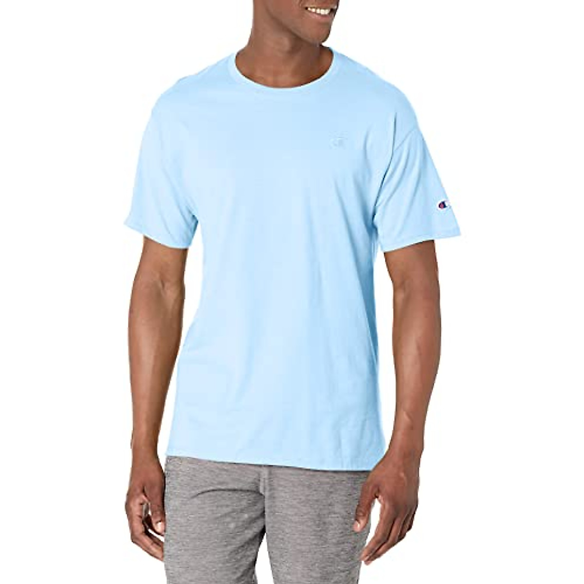 Champion Mens Classic T-shirt, Everyday Tee For Men, Comfortable Soft (Reg. Or Big & Tall), Swiss Blue, XX-Large US