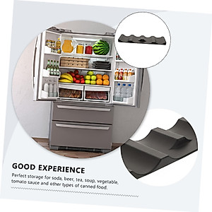 Cabilock Fridge Monkey Mat Refrigerator Organizer Stacks Cans and Bottles for Easy Storage Black