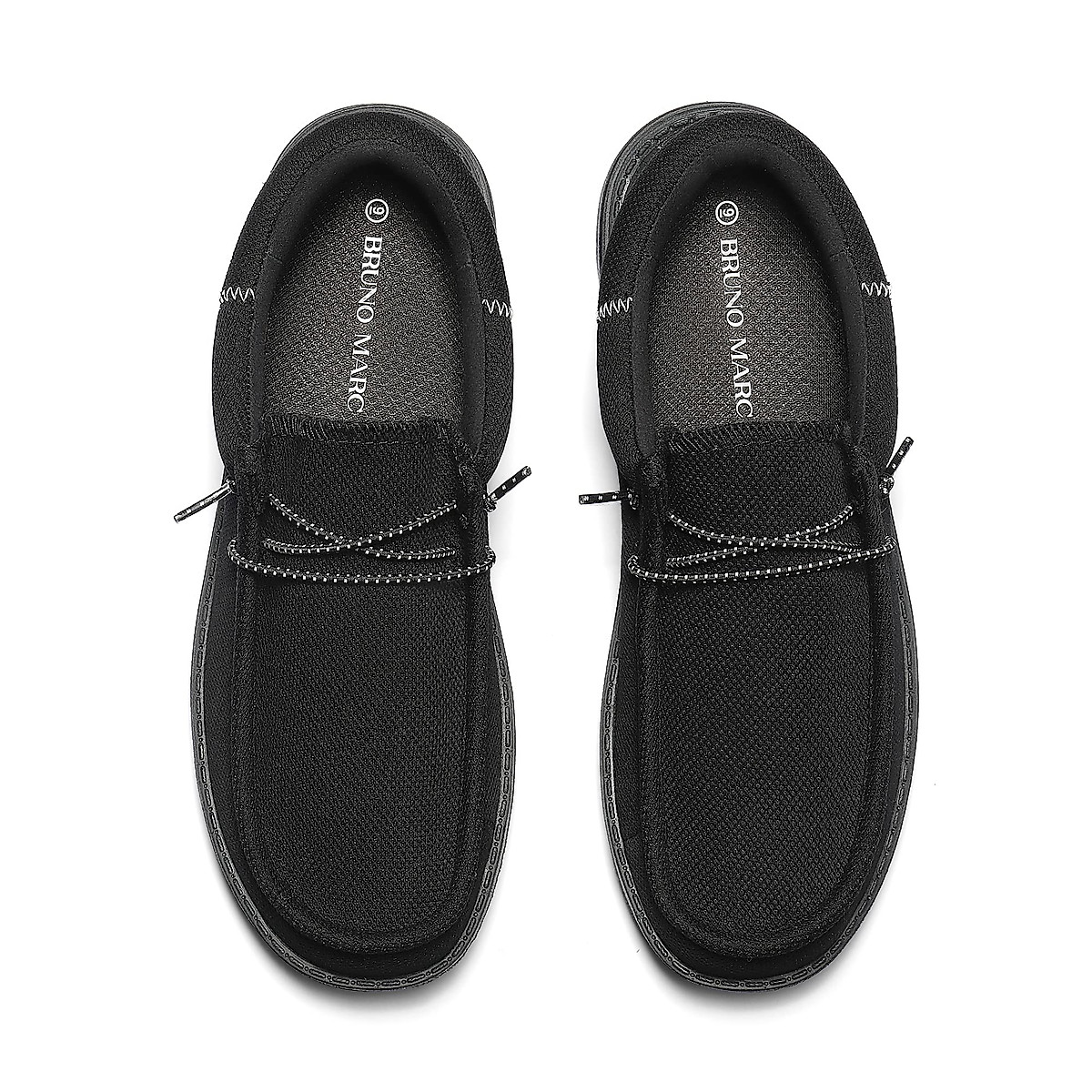 Bruno Marc Men's Arch Support Casual Slip-on Shoes Loafers for Men Non Slip Comfortable Boat Shoes, Black, Size 10, SBLS2302M