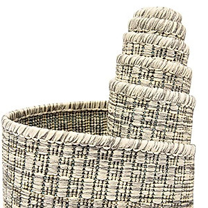 Unique Loom Collection Casual Transitional Solid Heathered Indoor/Outdoor Flatweave Area Rug, 4 ft x 6 ft, Light Gray/Ivory