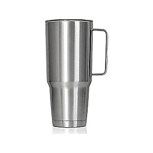 Maxam XPAC 64 Ounce Double Vacuum Wall Stainless Steel Vacuum Insulated Tumbler with Lid and Handle, Fits in a 4 Inch Wide Car Beverage Holder