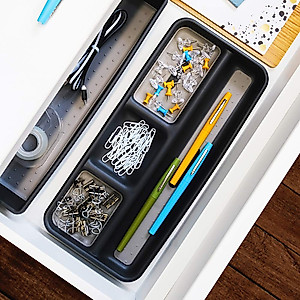 madesmart 95-19104-24 Office Drawer Organizer, 4 Comp