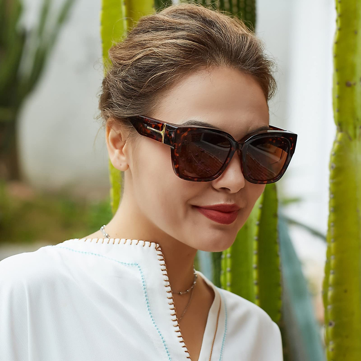 Face Shadow Polarized Sunglasses Over Glasses for Women Men, Fit Over Glasses Sunglasses Square Oversized Sunglasses UV Protection Lightweight