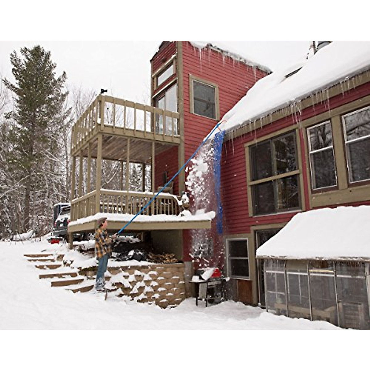 Avalanche! MARHSALLTOWN Handle Extension Kit - 8 Foot - Large - 4 Piece - Blue - AVA-HK