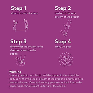 6 Pack No MESS Streamer Confetti Cannon Confetti Poppers | Shiny Multicolor Streamers | TUR Party Supplies | Launches Up to 25ft | Giant (12 in) | Party Poppers for Graduation, Birthdays, Weddings