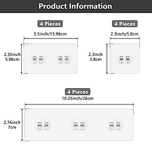 Spiglamm 12 Pack Shower Caddy Adhesive Hooks Replacement, Shower Shelf Adhesive Replacement, Strong Adhesive Shower Hooks for Shower Caddy Shelves Rack Basket Holder, No Drilling