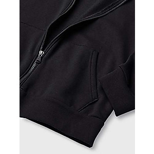 Under Armour Boys' Rival Fleece Full Zip Hoodie , Black (001)/Onyx White , Youth X-Large
